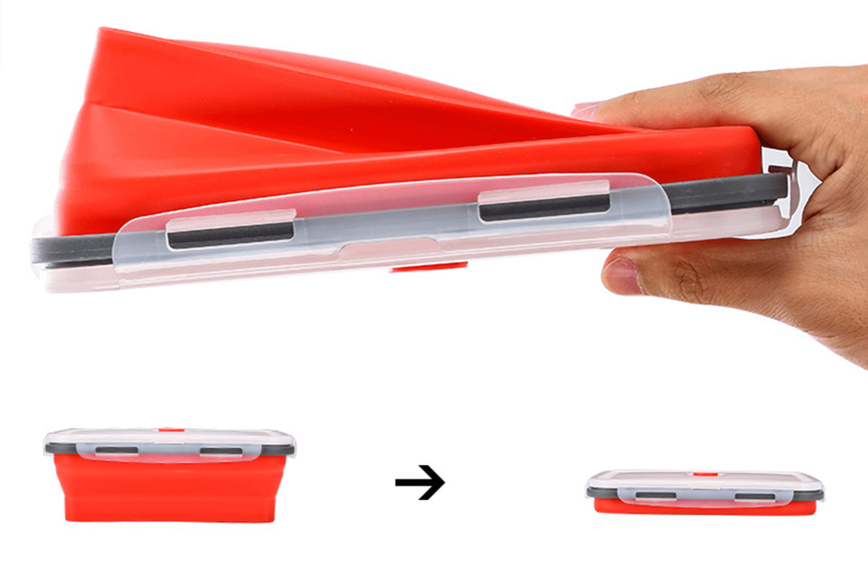 Zero Waste Lunch Boxes - Set 4 Portable Reusable Folding Boxes