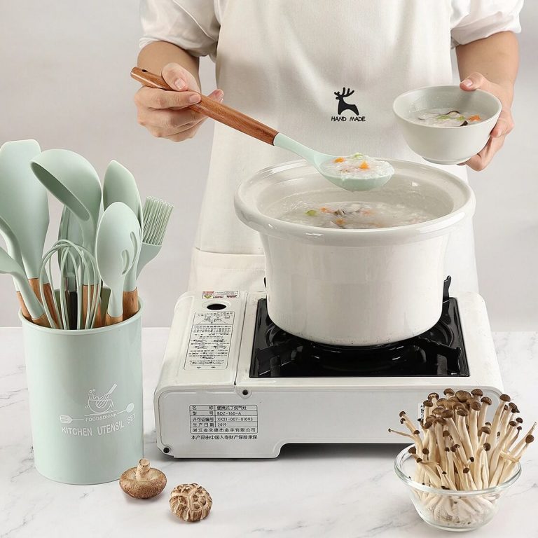 Zero Waste Cooking Utensils With 12 Safe Silicone Utensils