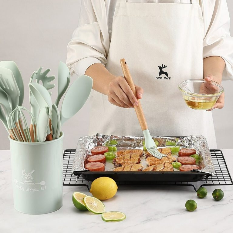 Zero Waste Cooking Utensils With 12 Safe Silicone Utensils