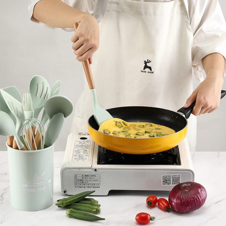 Zero Waste Cooking Utensils With 12 Safe Silicone Utensils
