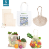 Zero Waste Shopping Bags 5 Packs Grocery Reusable Bags