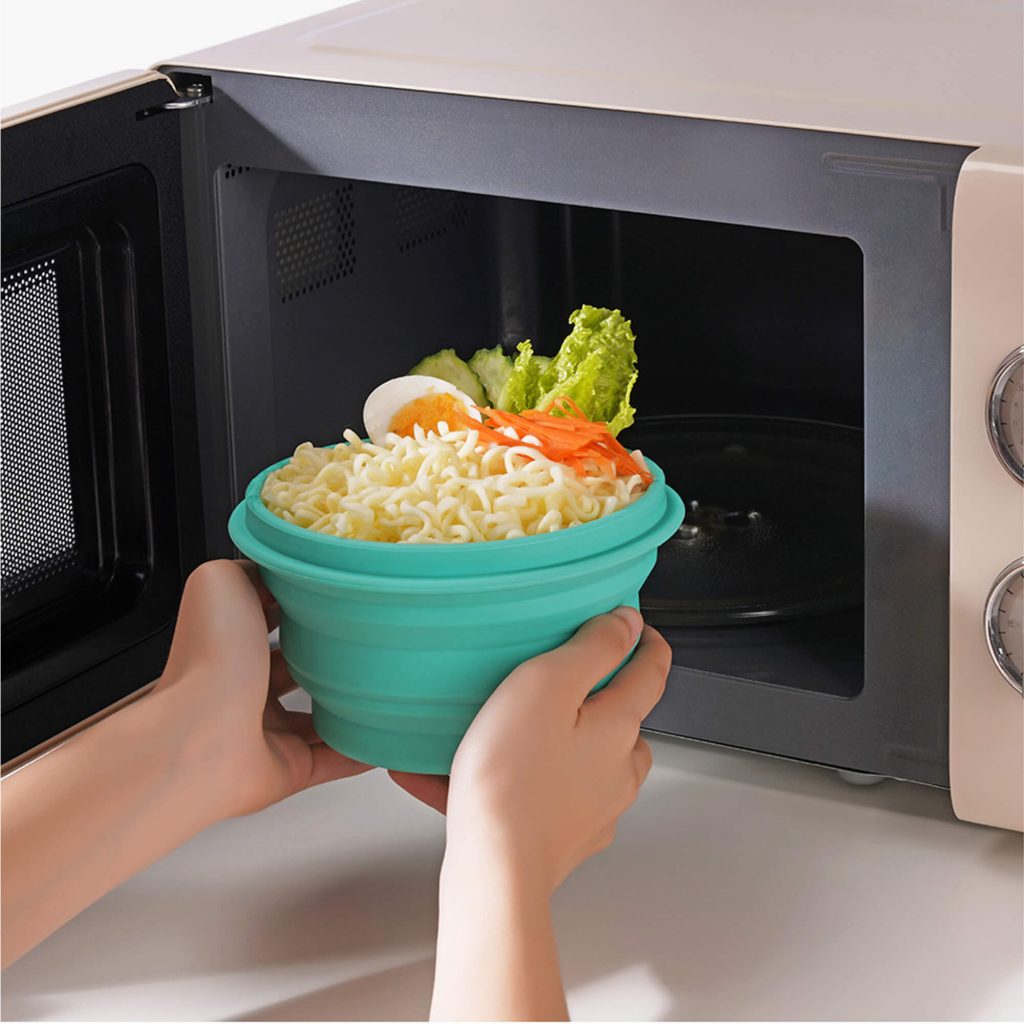 Zero Waste Collapsible Bowl With Lid - Set 3 Reusable Bowls