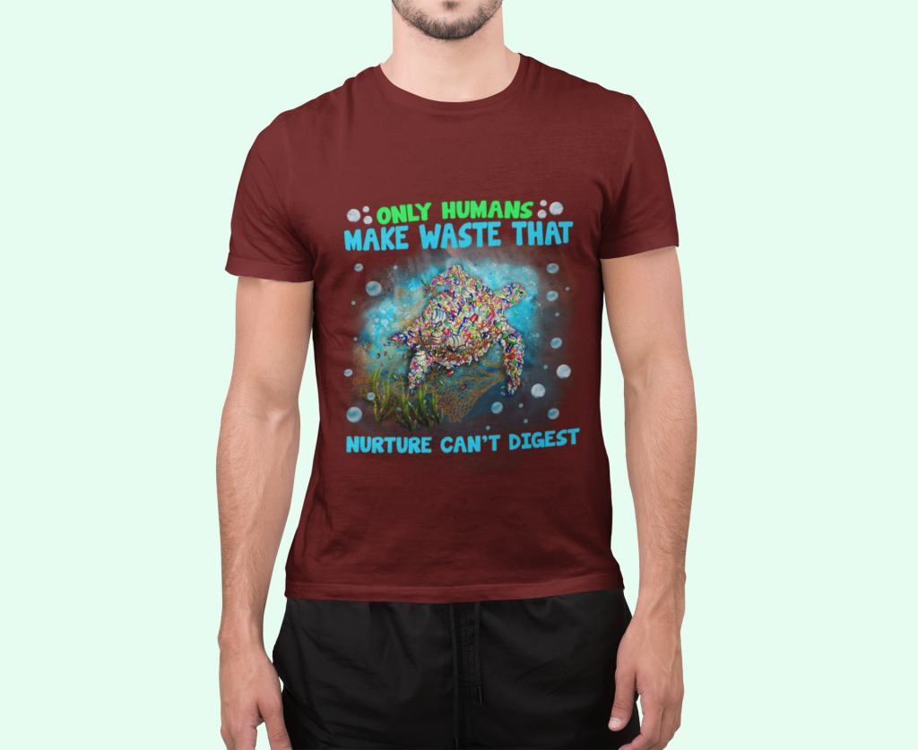 Environment Quote Tee, Unisex Plastic Waste T-Shirt, Nature Threat ...