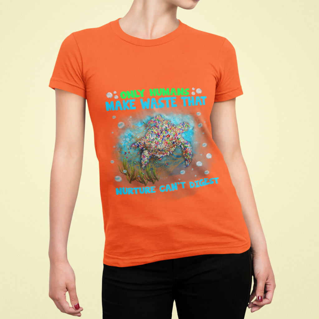 Environment Quote Tee, Unisex Plastic Waste T-Shirt, Nature Threat ...